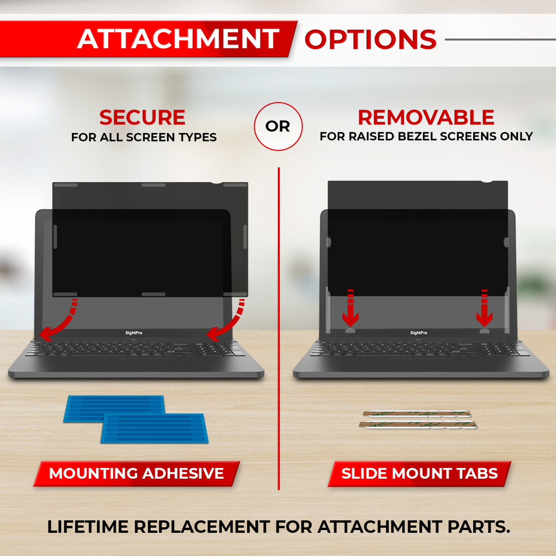 SightPro 13.3 Inch 16:10 Privacy Screen Filter for Laptops